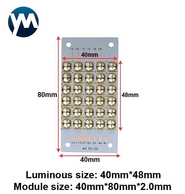 UV Light Module 300W 6868 10W LED Chip High Power UV LED UV Curing Light