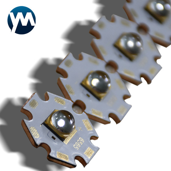 6565 10W 20mm Hexagonal Plate LED Flashlight Module 385nm 395nm 405nm
